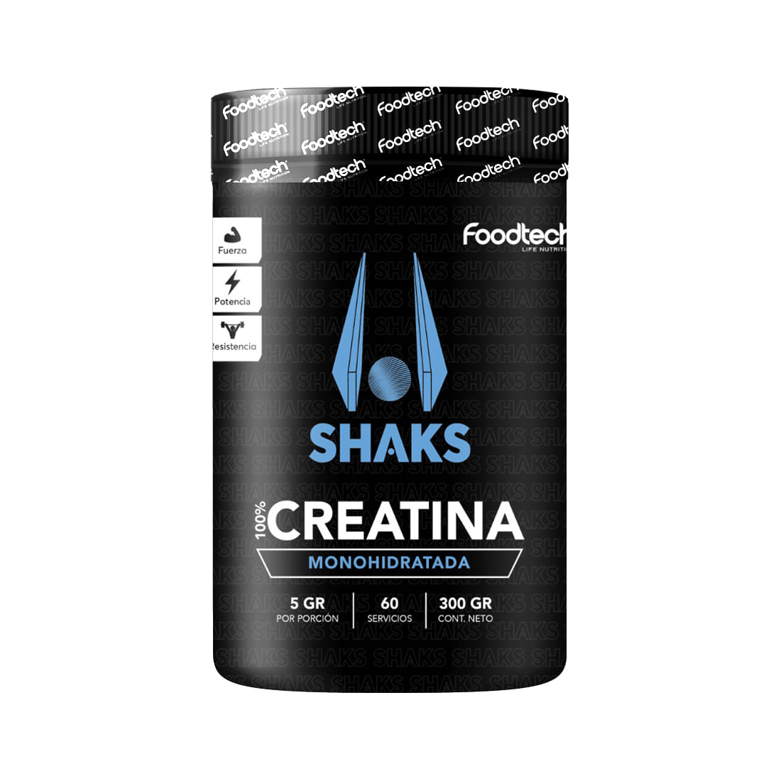 Shaks 100% Creatina 300gr - Foodtech - Supletech